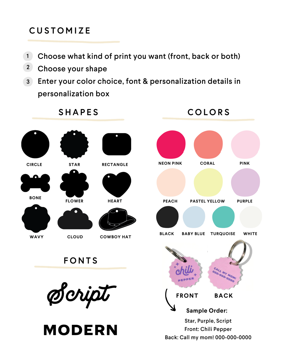 Personalized Pet Tag – Haven Print Co.